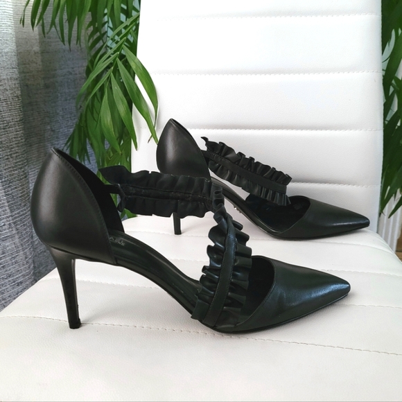 MICHAEL Michael Kors | Shoes | Michael Kors Bella Ruffle Leather Shoes ...